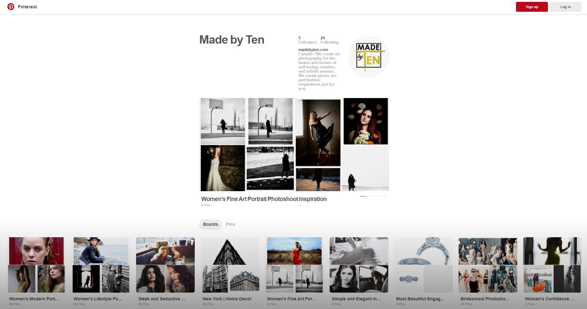How to Use Pinterest for Portrait Photoshoot Inspiration - Made by Ten